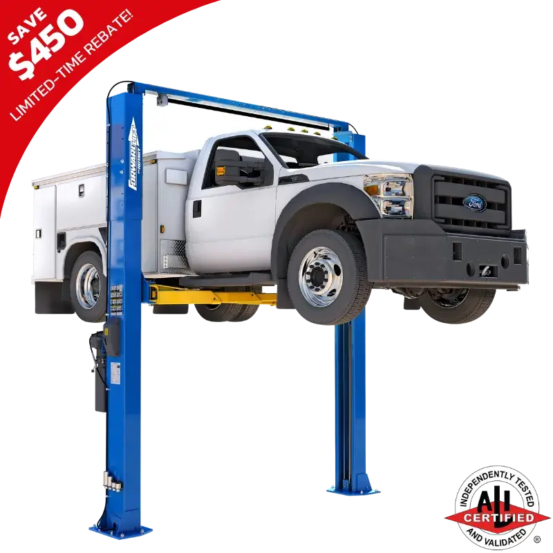 Forward Lift I12 Two Post Lift | $450 Rebate